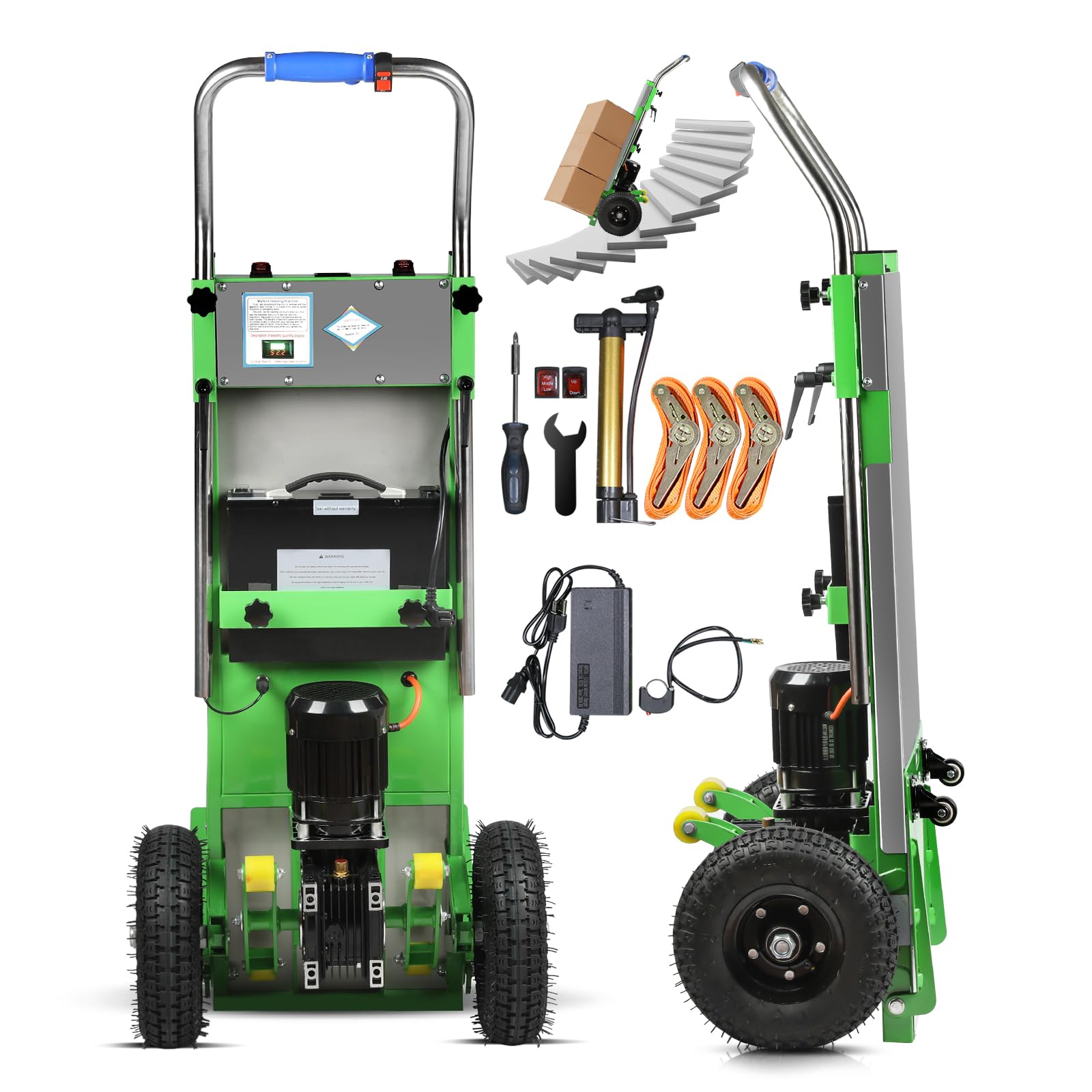 Electric Stair Climbing Dolly, 1250W Electric Stair Climbing Hand Truck ...