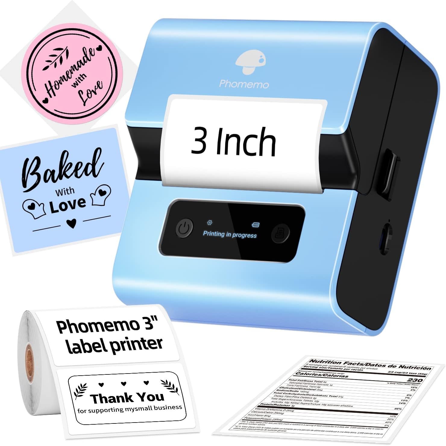 Phomemo M221 Etikettendrucker - Bluetooth Barcode Etikettendrucker ...