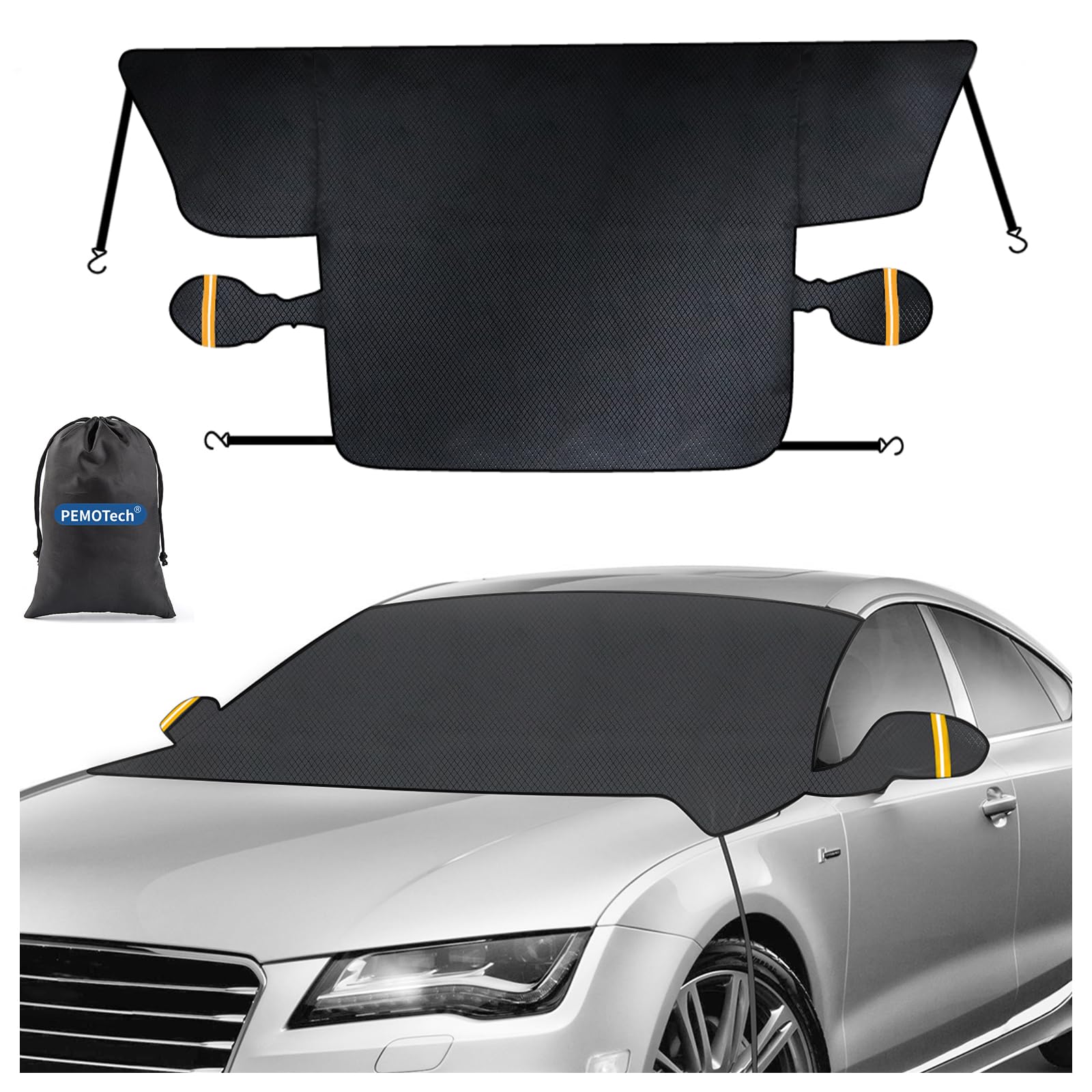 Amazon.com: PEMOTech Windshield Cover for Ice and Snow | Thicken 600D ...