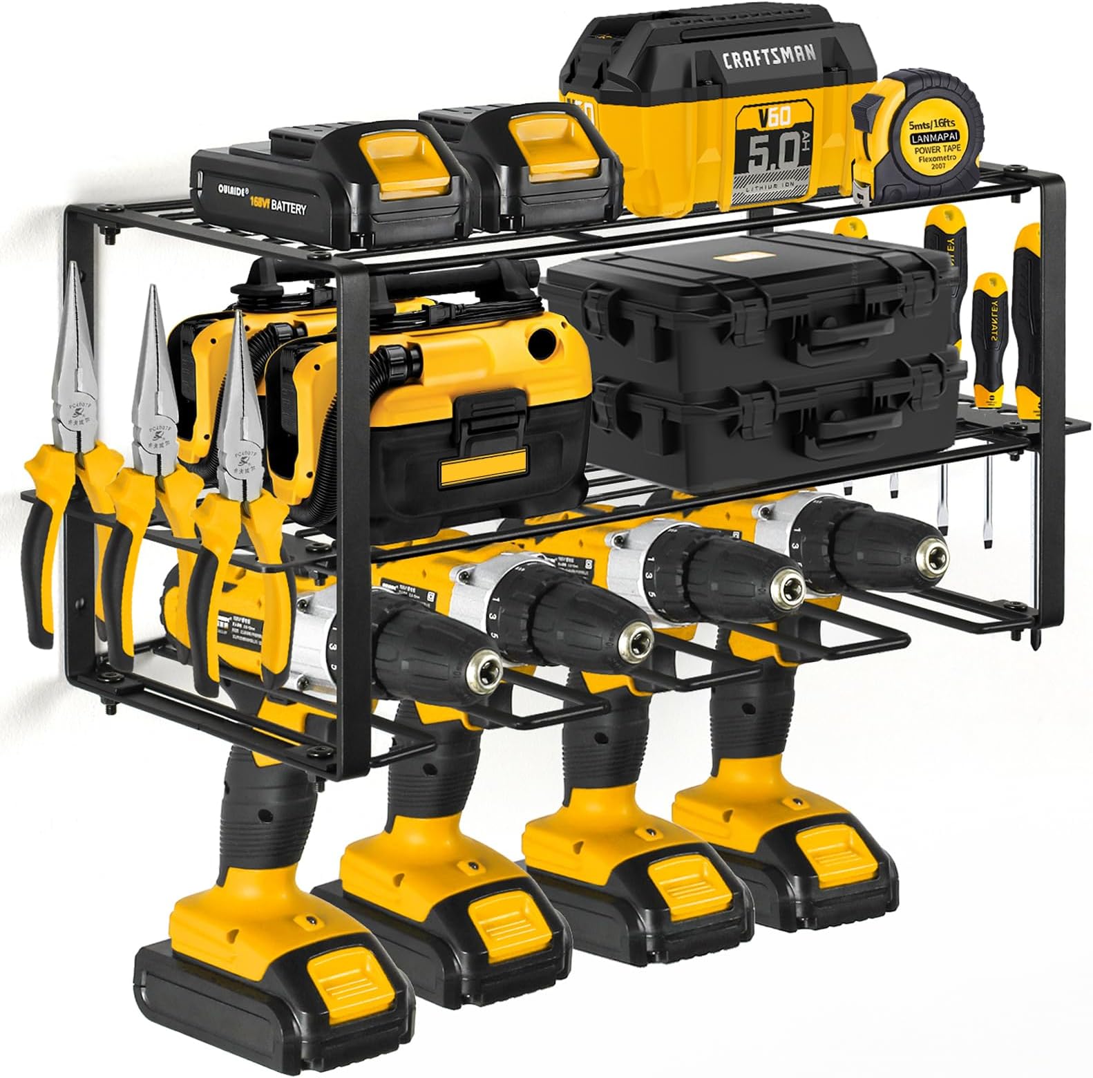 Amazon.com: Kzeipio Power Tool Organizer, Power Drill Tool Holder, 3 ...