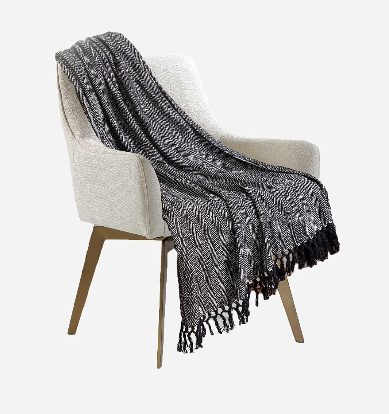 Mehar Bedding - Cotton Large Herringbone Throw, Chair Sofa Throw ...