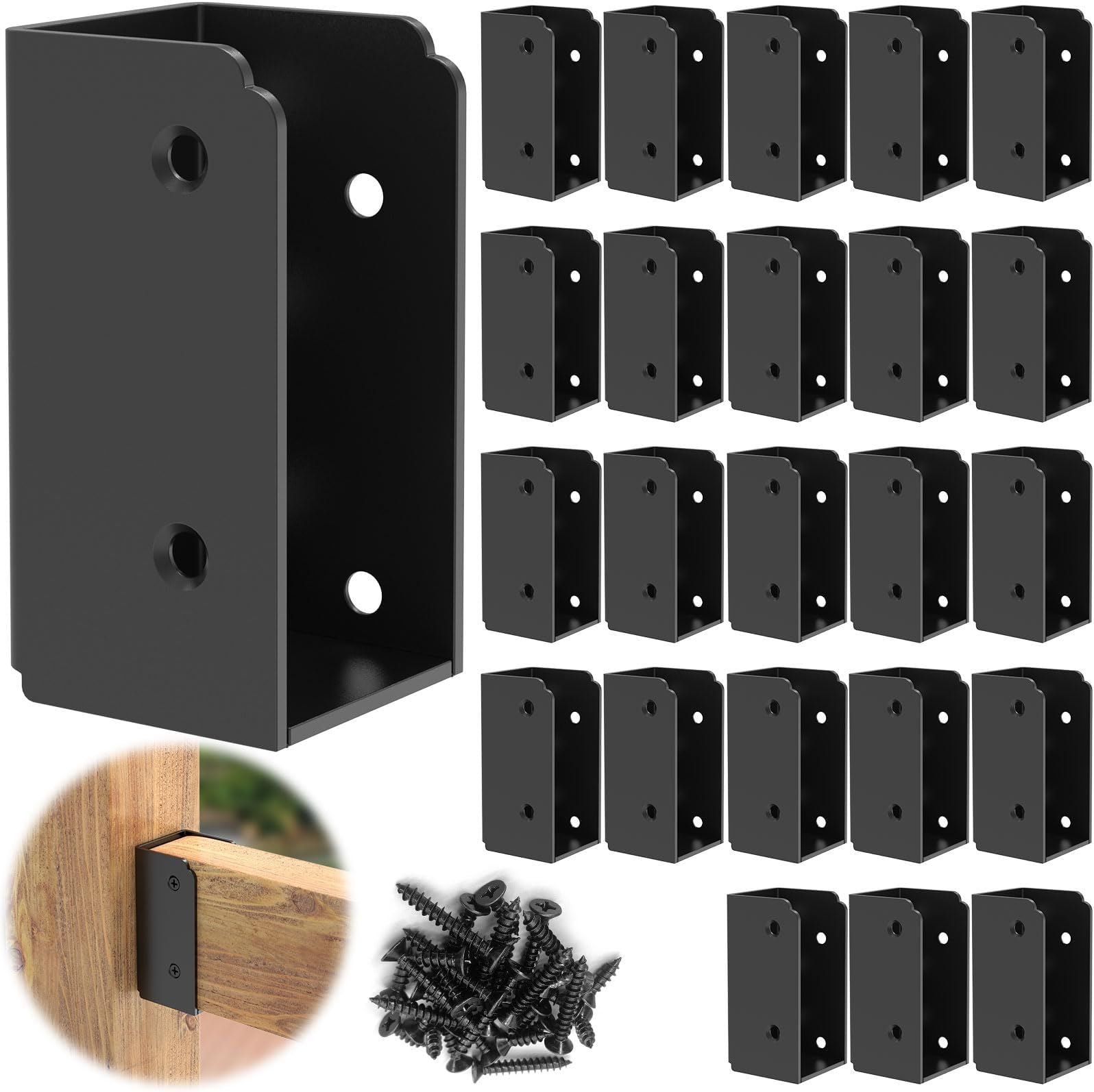 12PCS Deck Railing Brackets 304 Stainless Steel Deck Railing Connectors ...