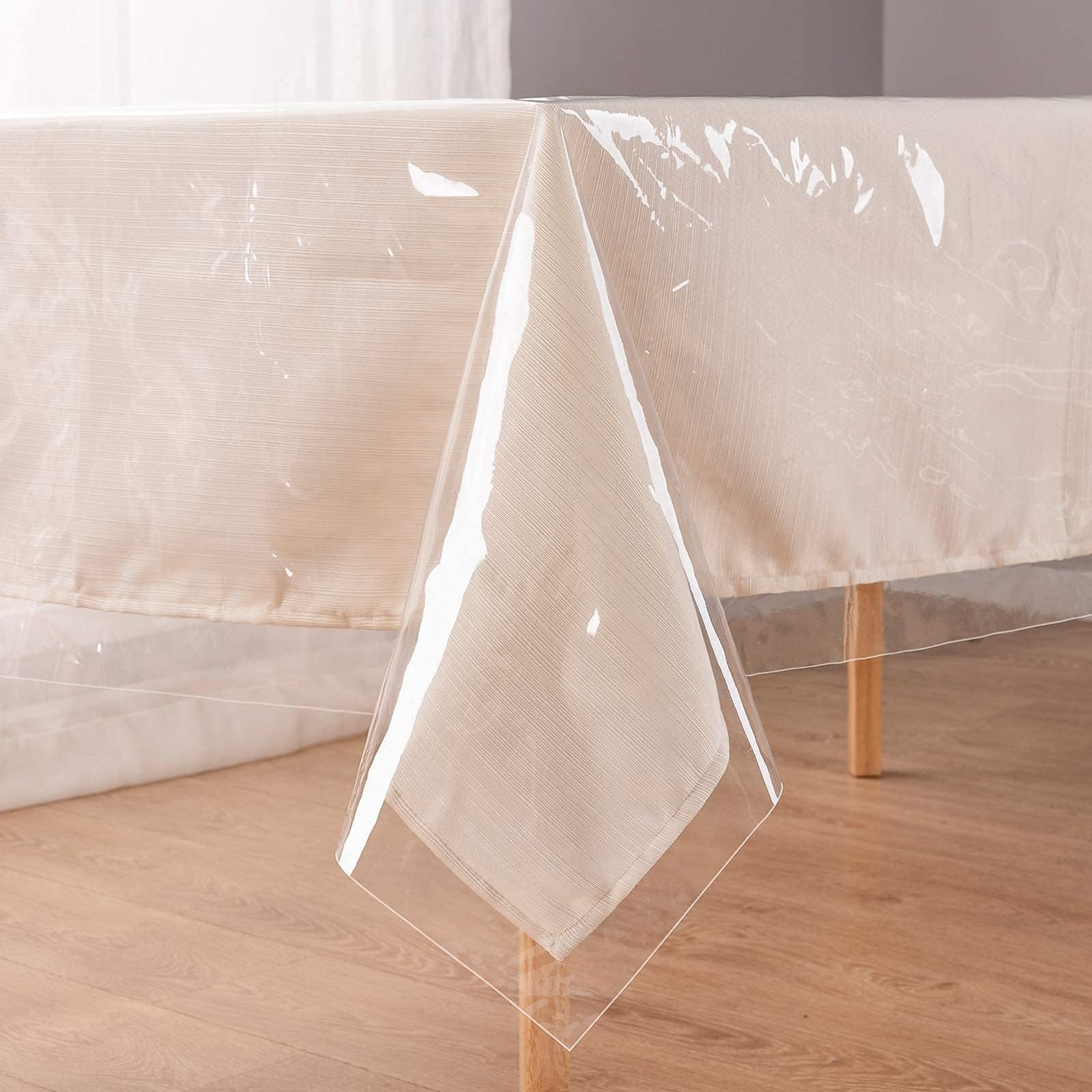 Amazon.com: Benson Mills Heavy Duty Clear Plastic Tablecloth Protector ...