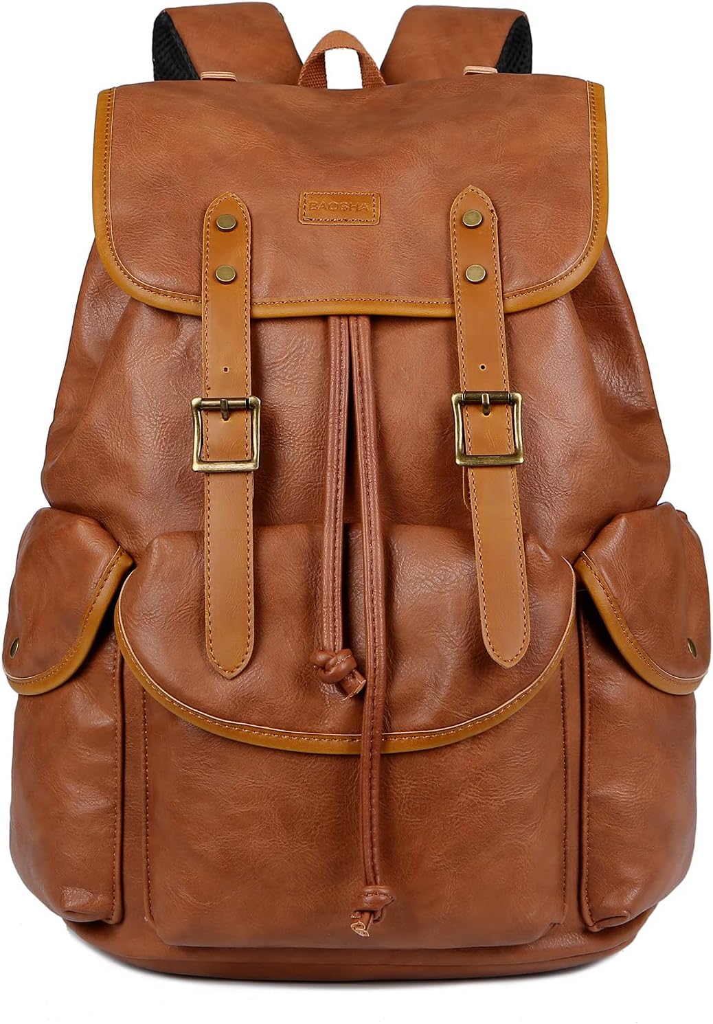 Amazon.com: Genuine Leather Canvas waxed Backpack Travel Rucksack ...