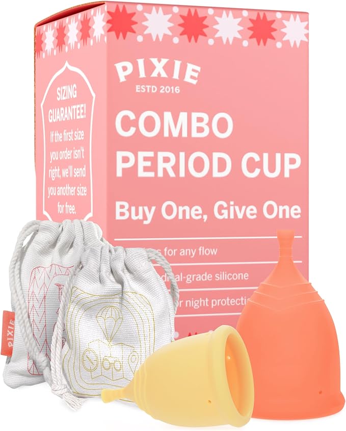 Amazon.com: 2 Pixie Menstrual Cups - No Metals or Toxins - 100% Medical ...