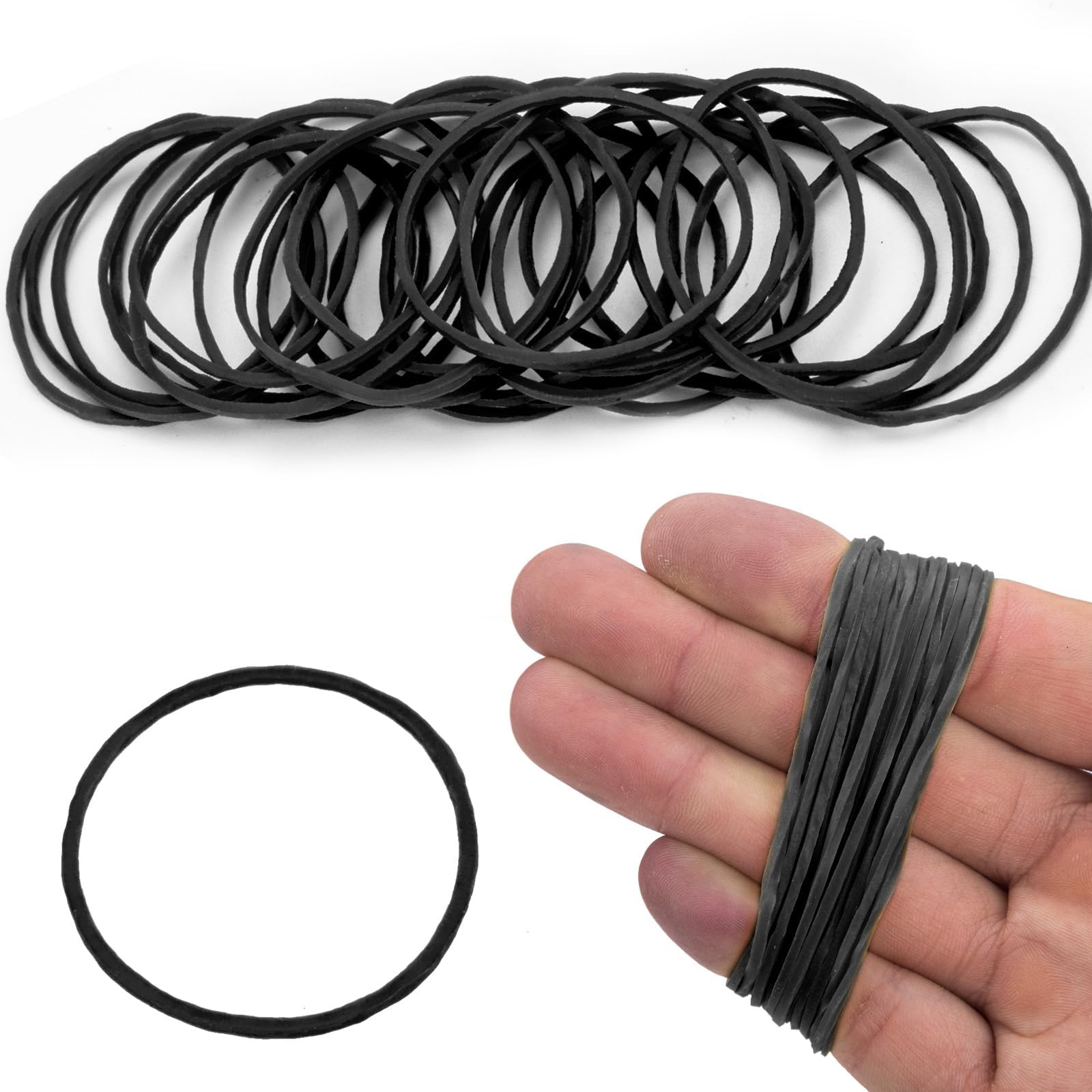 Rubber Bands Black Rubber Elastic Bands 500PcsThick Natural Rubber ...