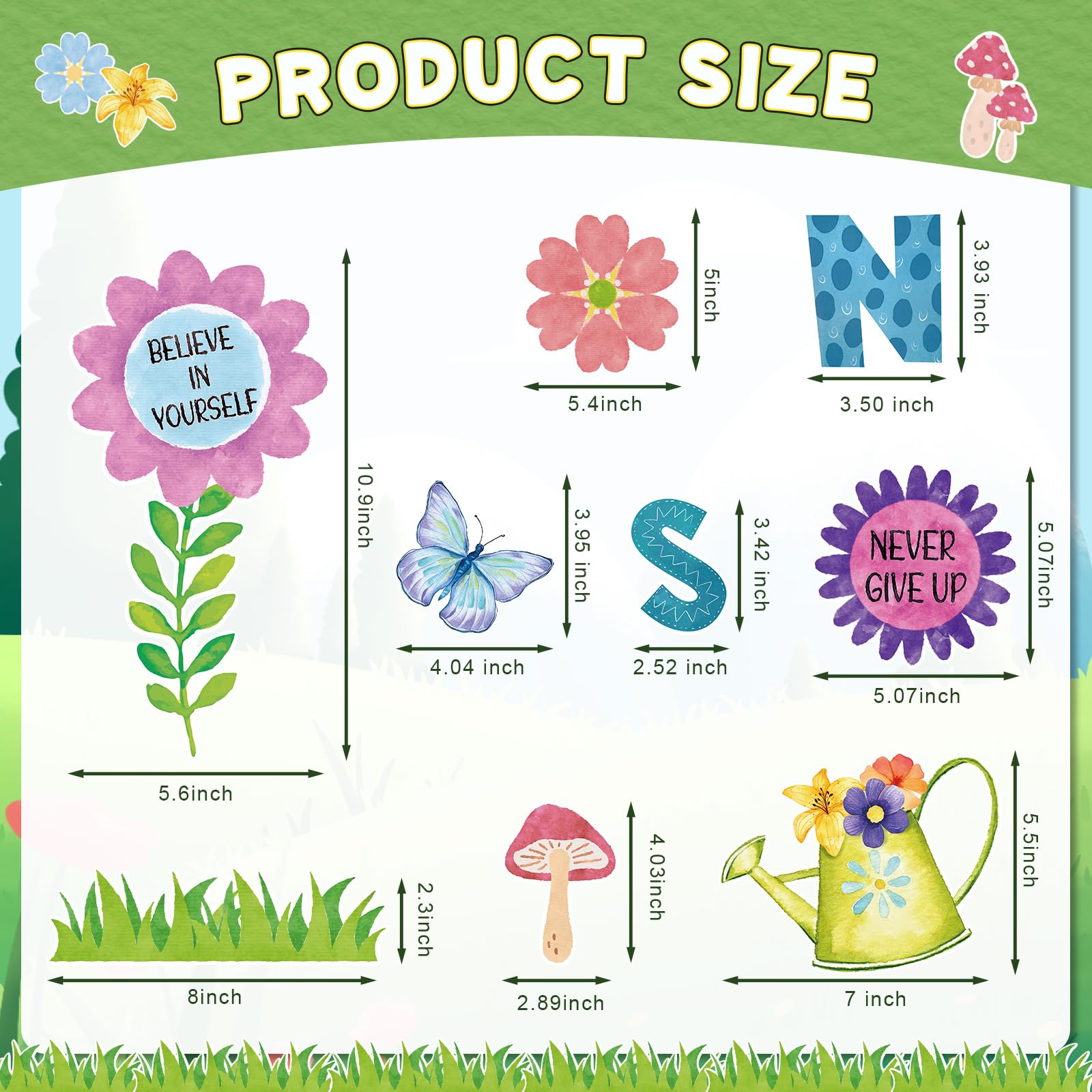 Snapklik.com : 90 Pcs Never Stop Growing Bulletin Board Classroom ...