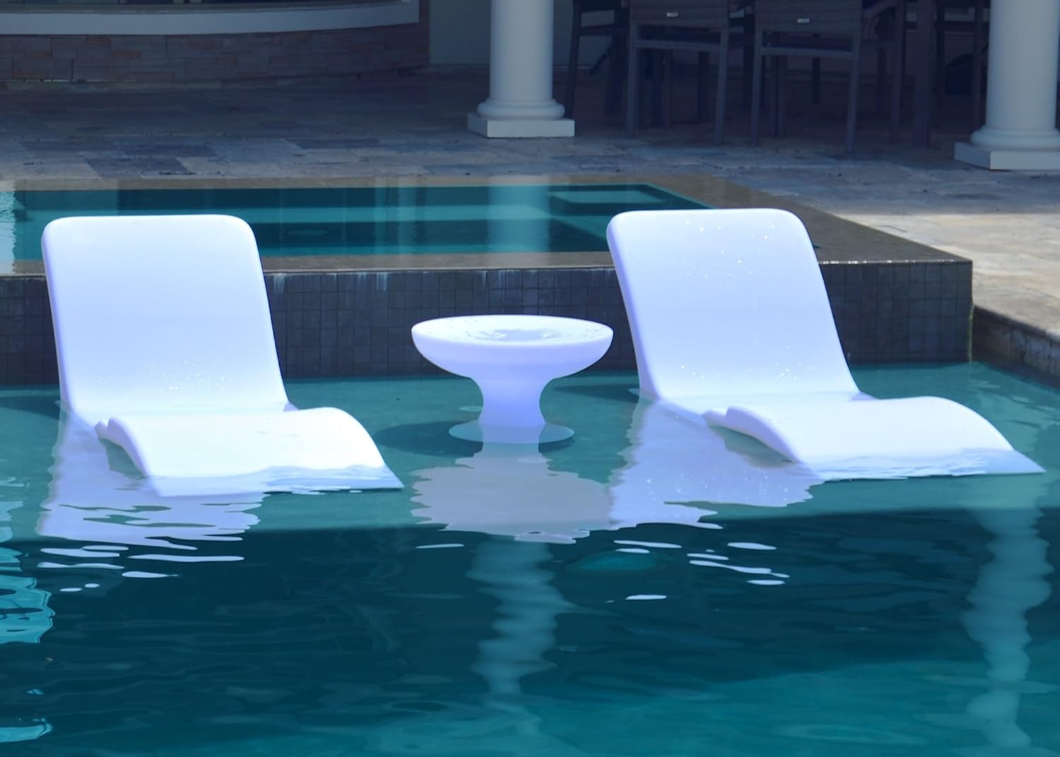 Amazon.com: Cool Loungers in Pool Chaise Lounge Chairs Set of 2 with ...