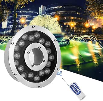 Amazon.com: LED Ring Fountain Underwater Light - Submersible LED Pond ...