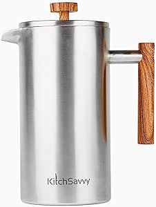 Large French Press Coffee Maker : 1.5L 50oz Double Wall Insulated ...