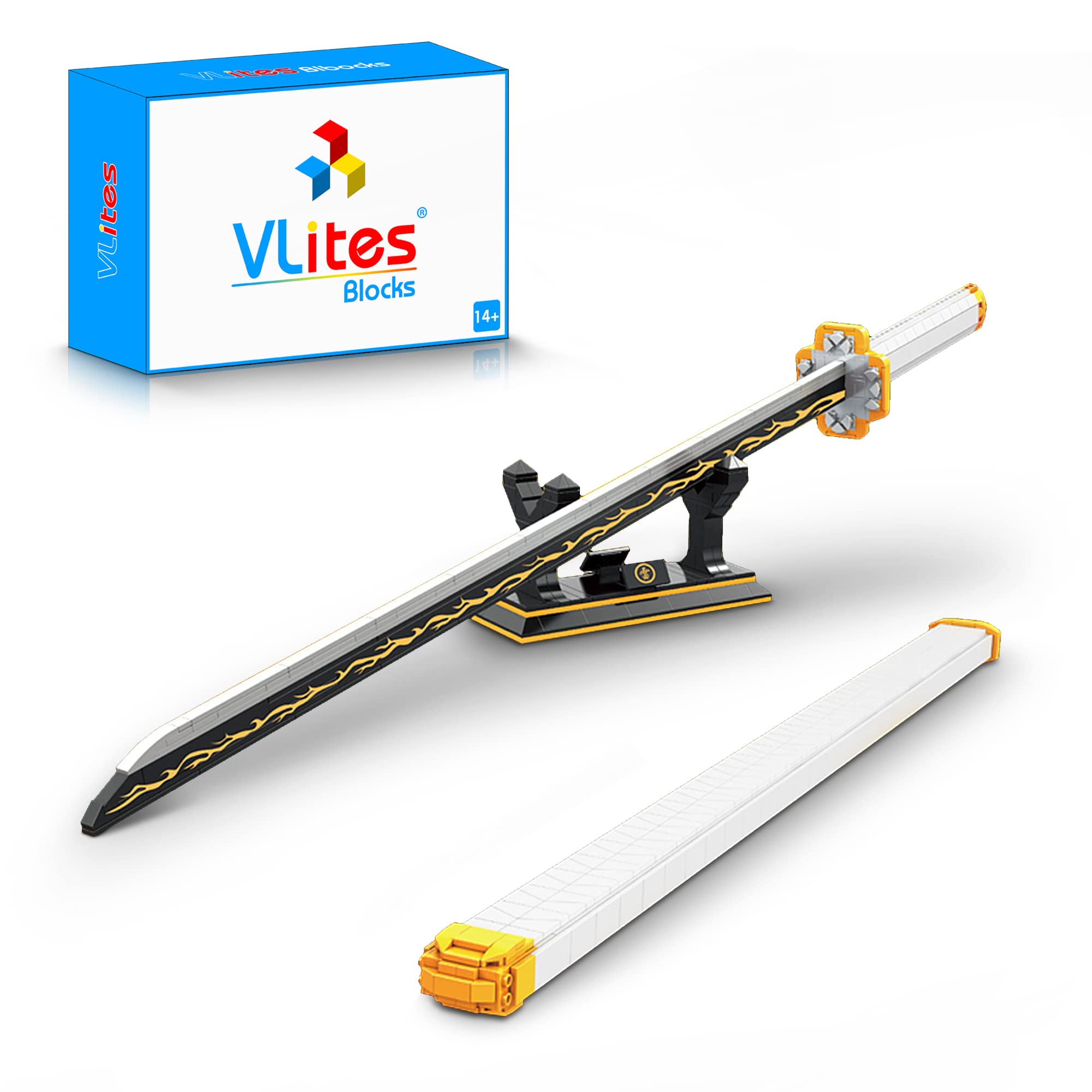 VLites Anime Sword Building Block Models, MOC Cosplay Samurai Katana ...