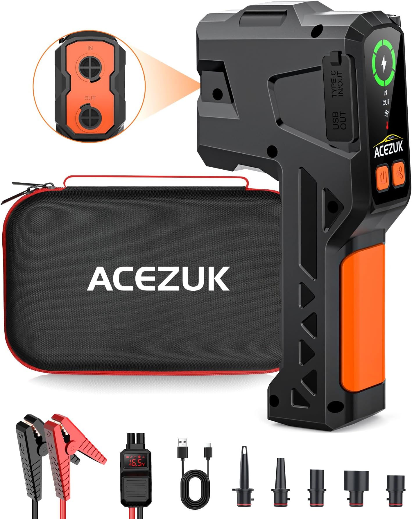 Amazon.com: Jump Starter with Air Compressor, 4000A Portable Jump ...