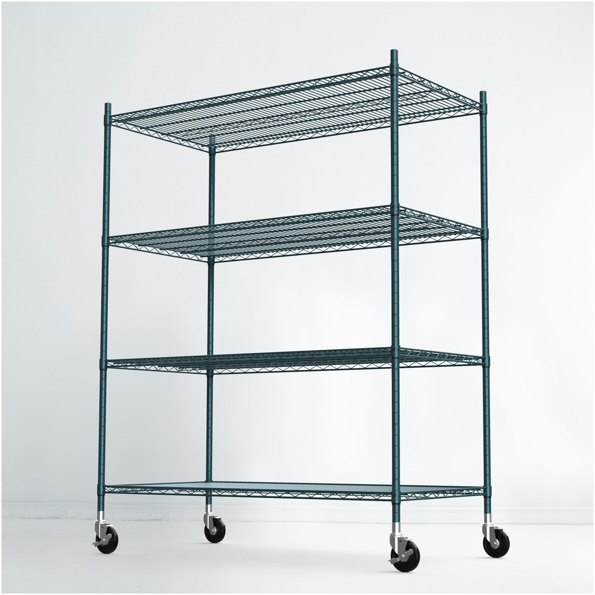 Amazon.com: APLSS NSF 4-Tier Green-Epoxy Storage Shelves, 24"x48"x63 ...