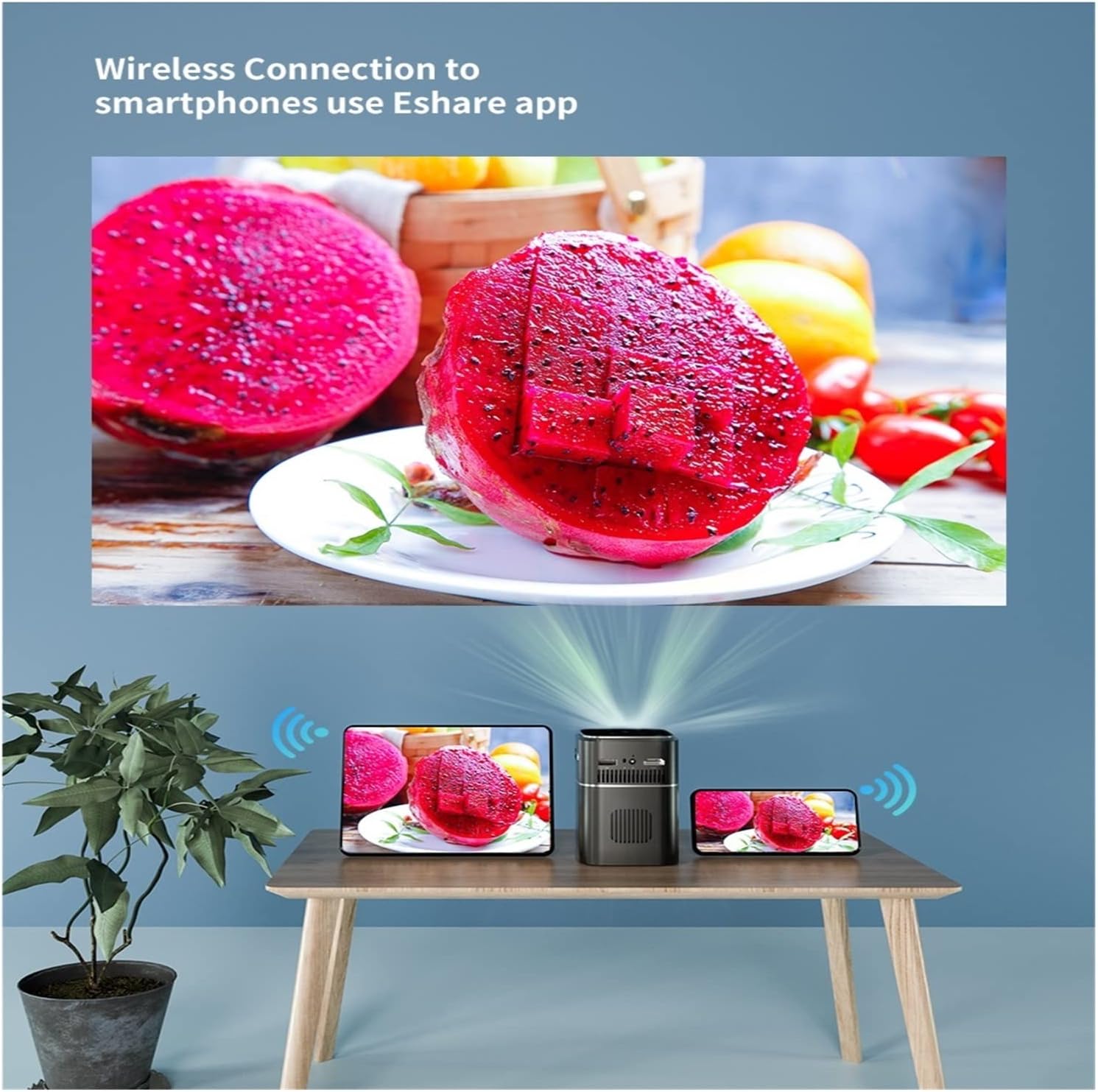 A8i Mini Portable Pico Smart Android WiFi Screenless TV Laser LED DLP ...