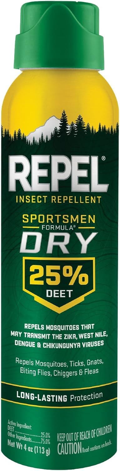 Amazon.com: Repel Insect Repellent Sportsmen Formula Dry 25% DEET ...