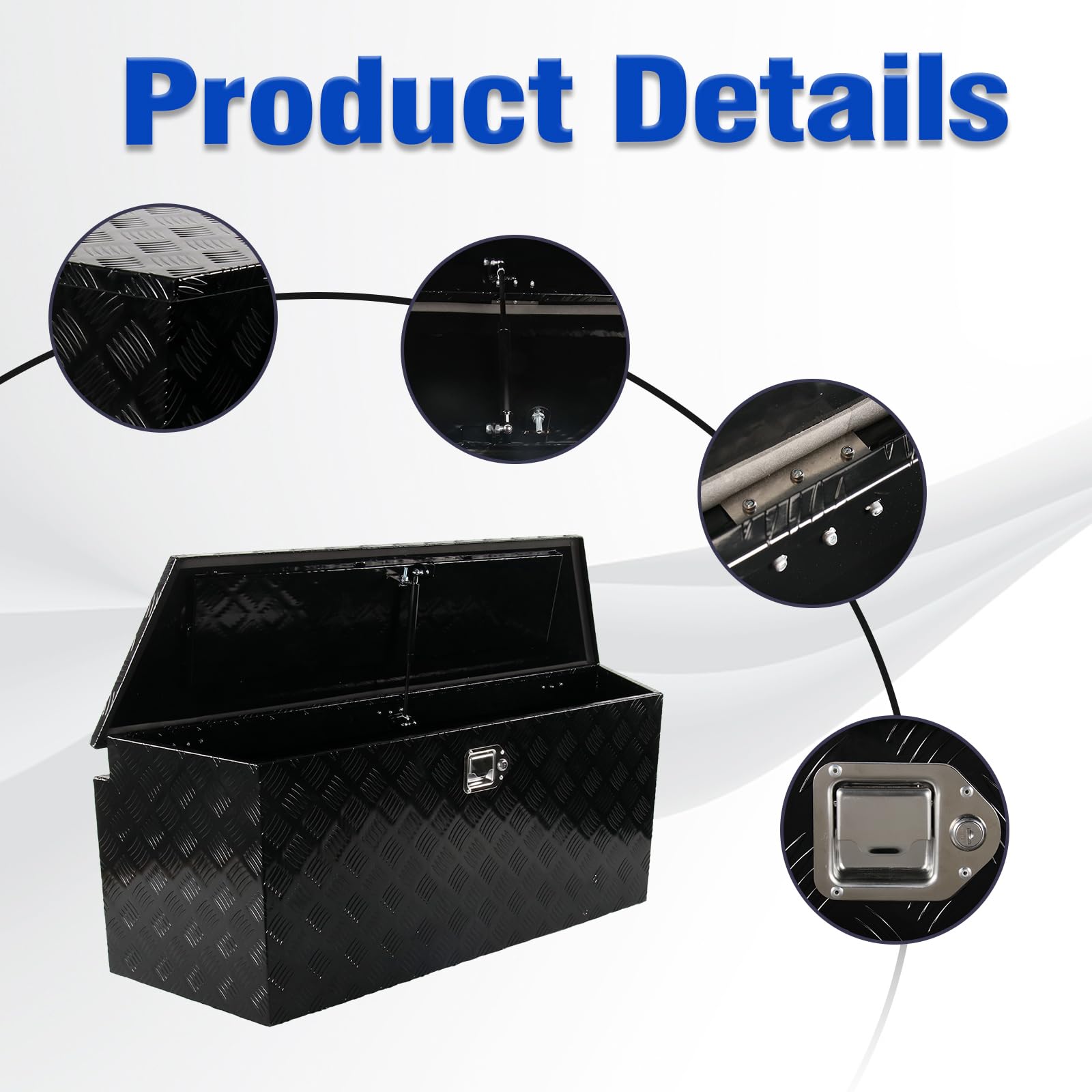 Snapklik.com : SSN 49 In Black Aluminum Tool Box Wide Utility Trailer ...