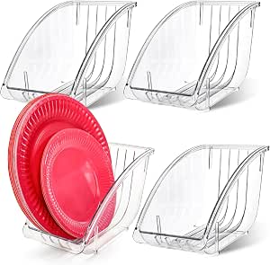 Amazon.com - Pumtus 4 Pack 10 Inch Paper Plate Holder, Plastic Plates ...
