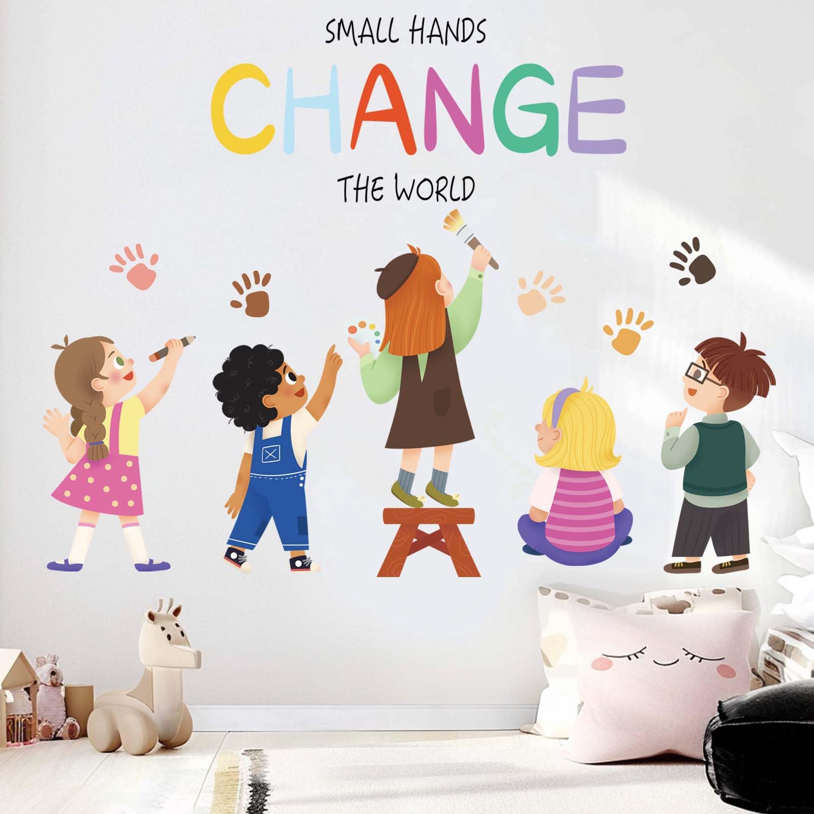 Amazon.com: Amimagen Small Hands Change The World Equality Wall ...