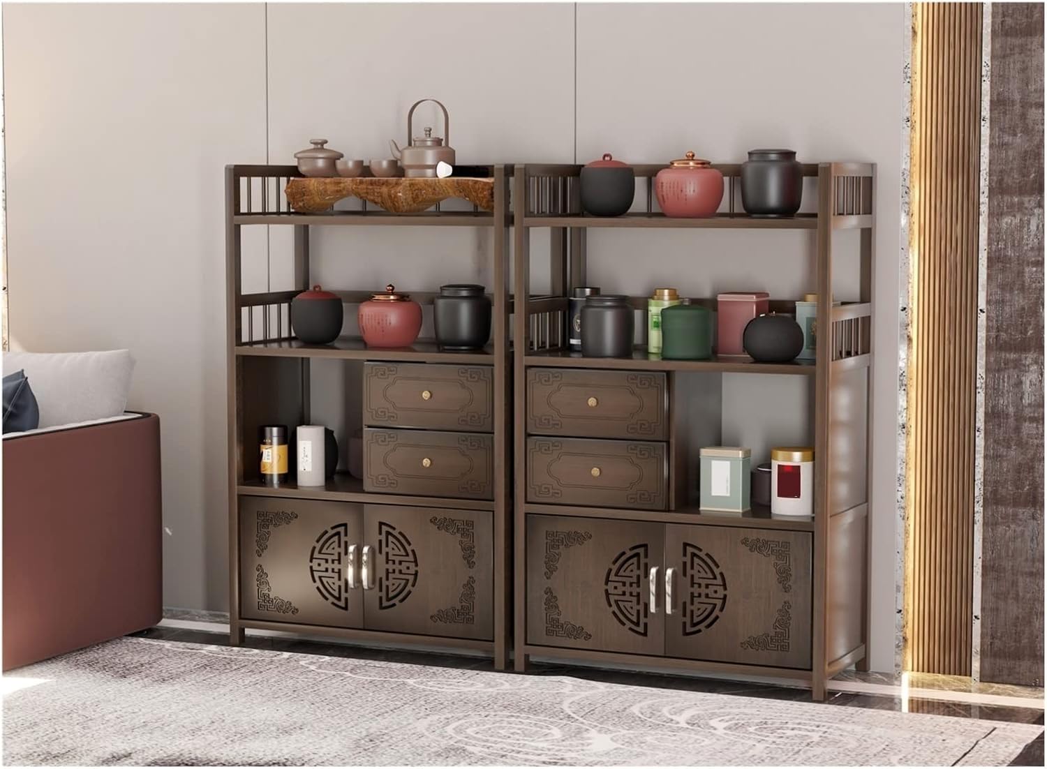 Amazon.com: KIRANDY Display Lockers Multifunctional Cabinet Rack ...