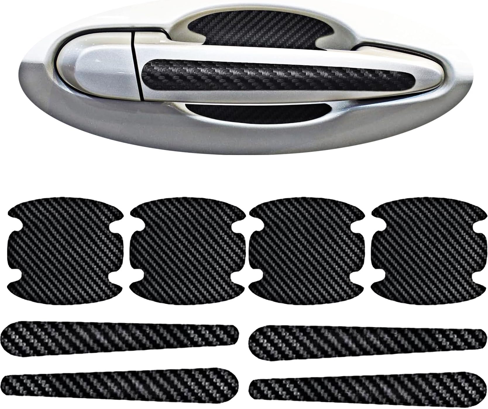 Amazon.com: LNCHYFPL Car Door Handle Cup Protector Reflective Sticker ...