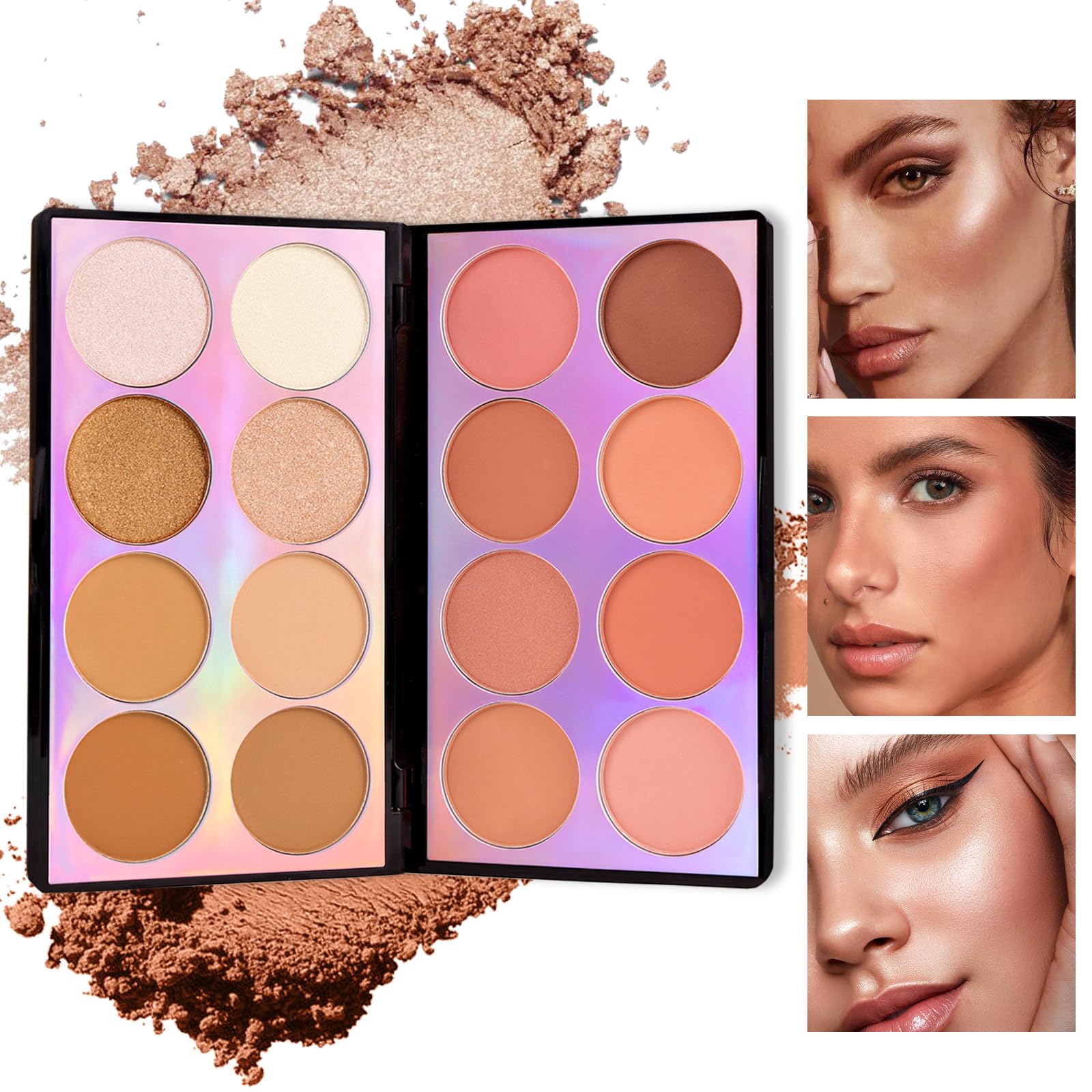 Snapklik.com : Coosa Blush Palette, Highlighter Contour Makeup Palette ...
