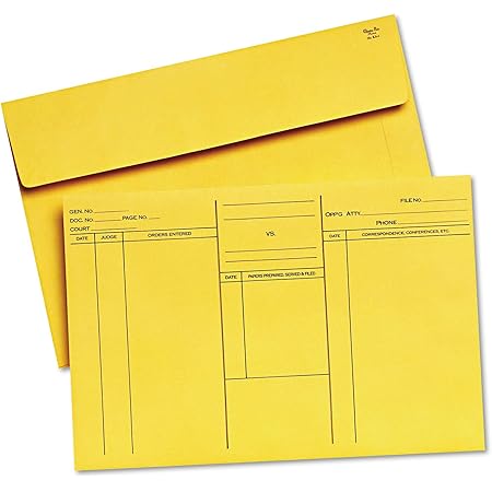 Amazon.com : Quality Park Attorney’s Envelope, Open Side Case Files ...