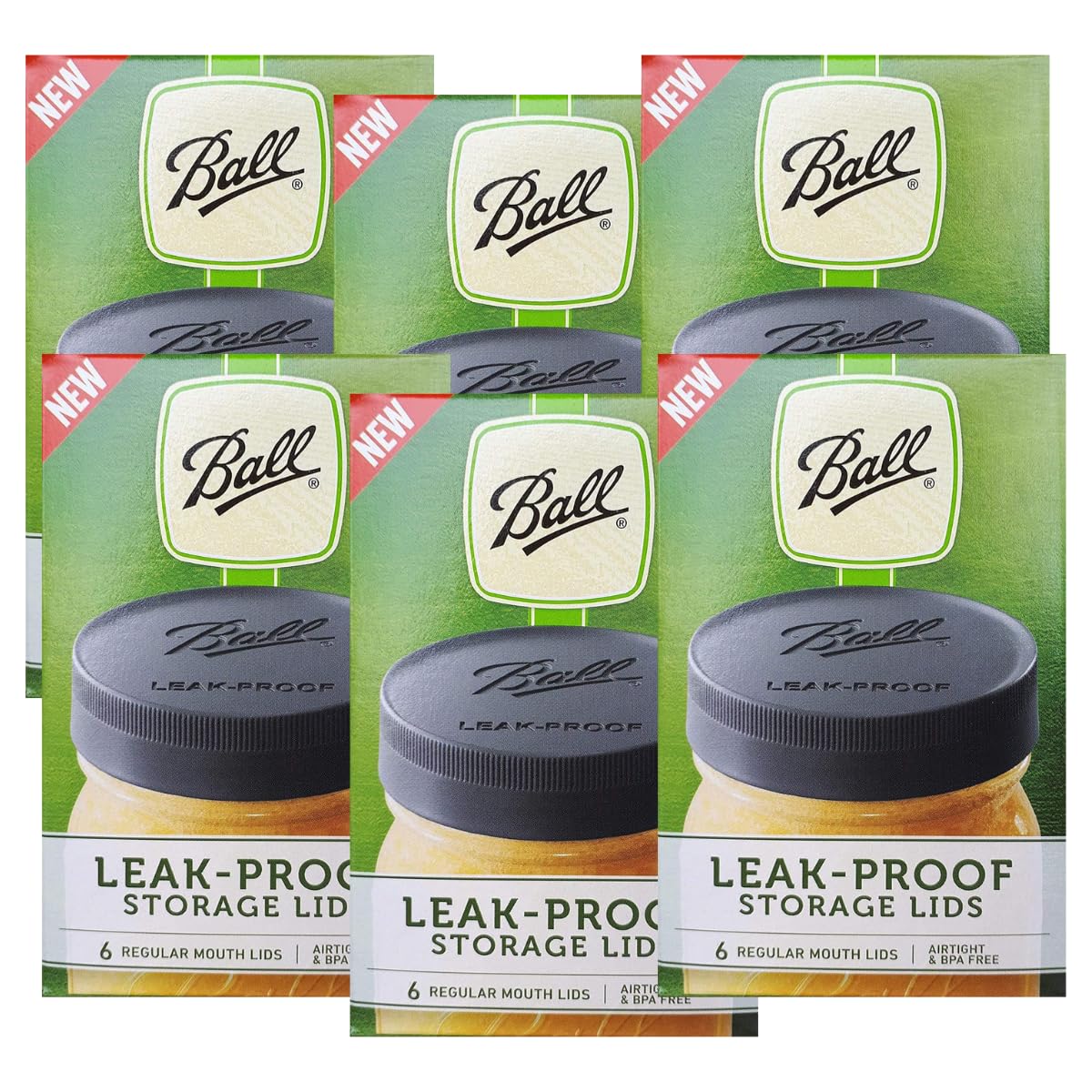 Amazon.com: Ball Leak-Proof Storage Lids, for Glass Mason Jars, Used ...