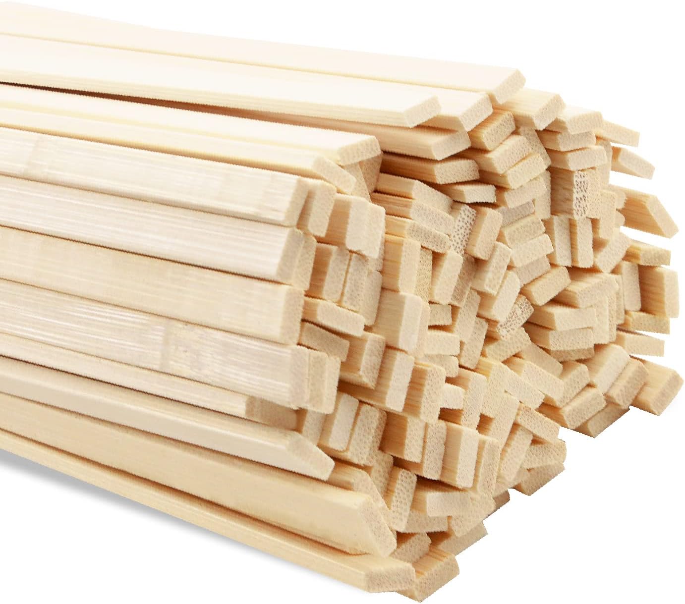 Amazon.com: Fansunta 100pcs 15.7x0.35 Inch Strong Natural Bamboo Sticks ...