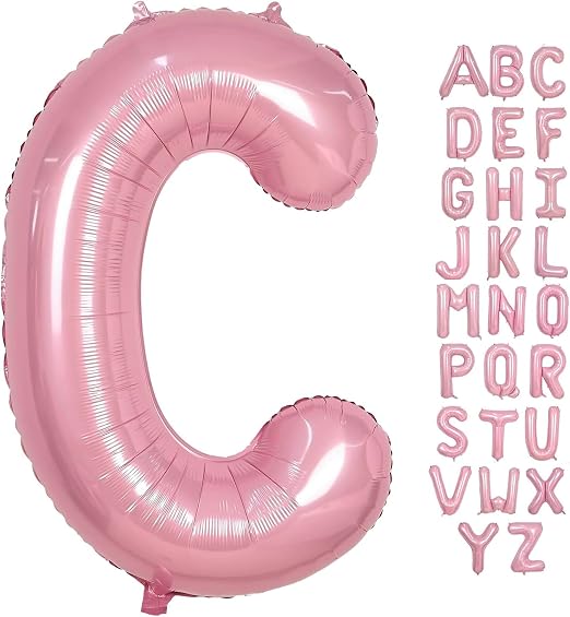 Amazon.com: Pink Letter C Balloons,40 Inch Balloons Letter C Mylar ...