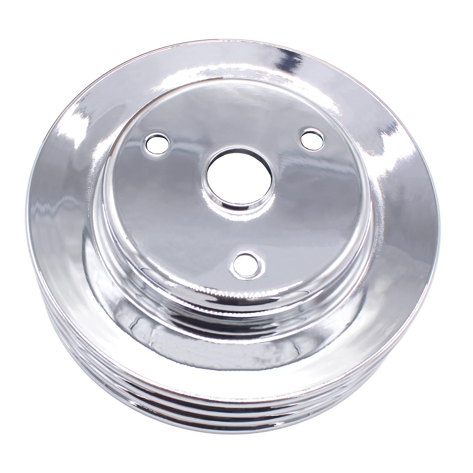 Sbc Power Steering Pump Pulley Black Billet Aluminum Small Block Chevy ...