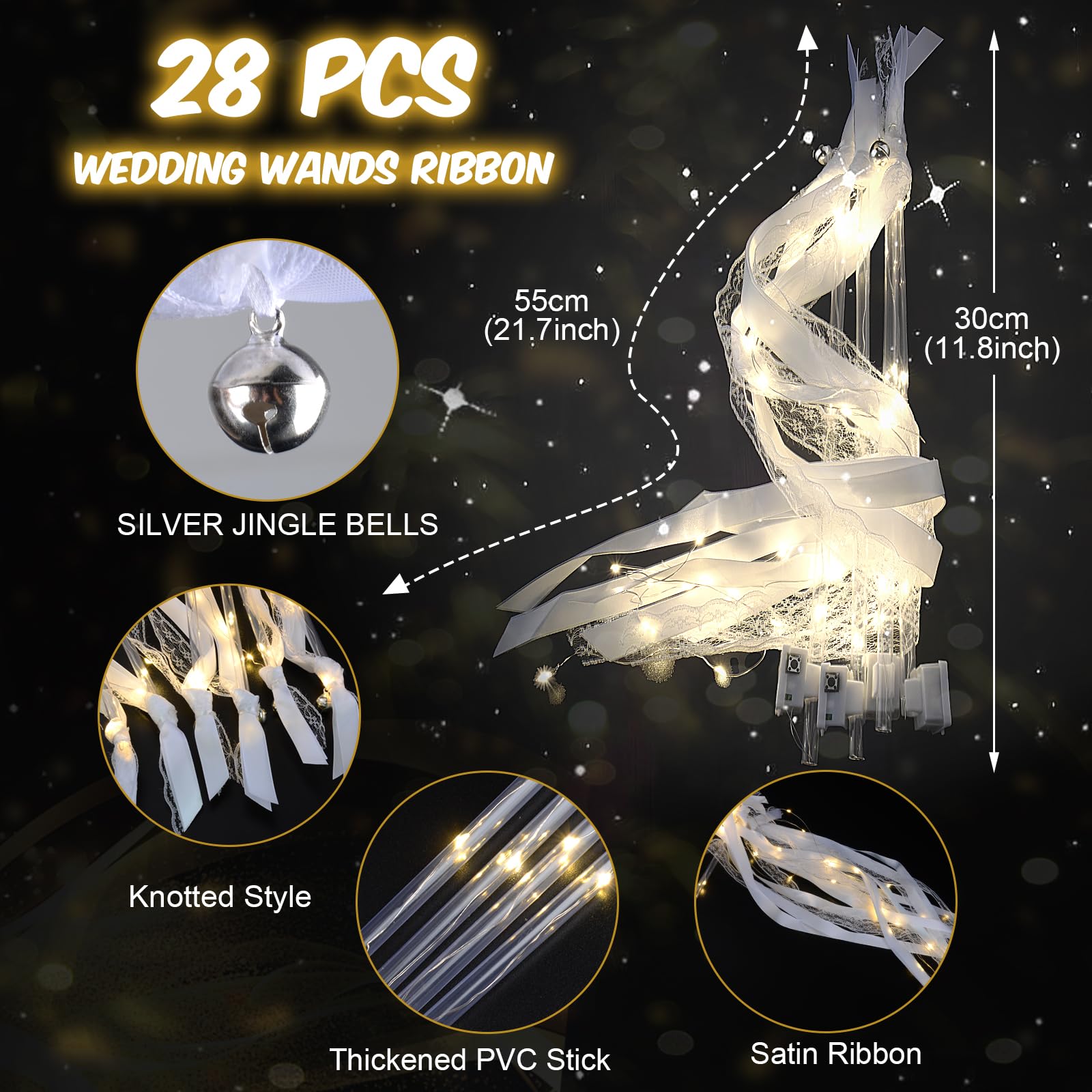 Personalized Wedding Wands Amazon.com: Simgoing 24 Pcs Lighted Wedding