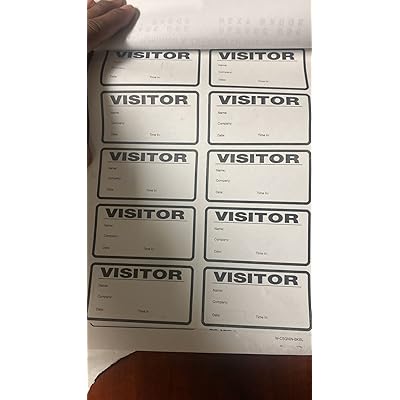 Blue Summit Supplies Visitor Badge Log Book with Duplicate Record, 250 ...