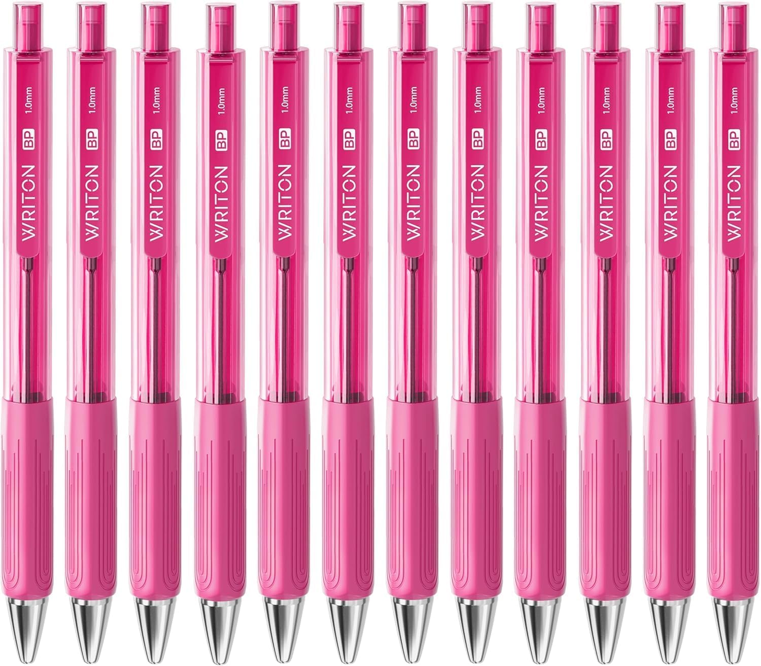 Amazon.com : Writon Retractable Ballpoint Pens, Triangle Grip and ...