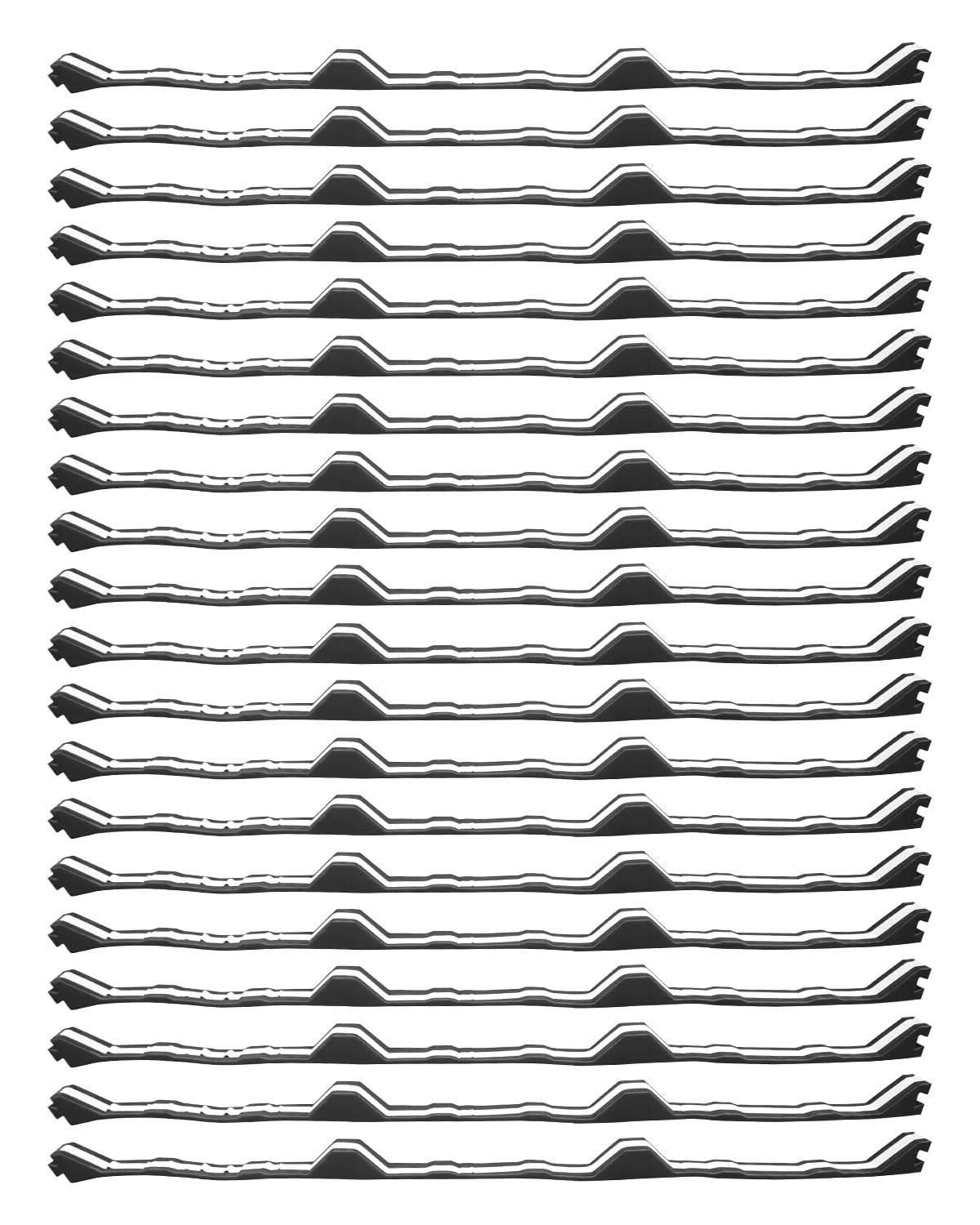 20 Pcs 12 Inch R-Shaped Panel Foam Closure Strips for Metal Corrugated ...