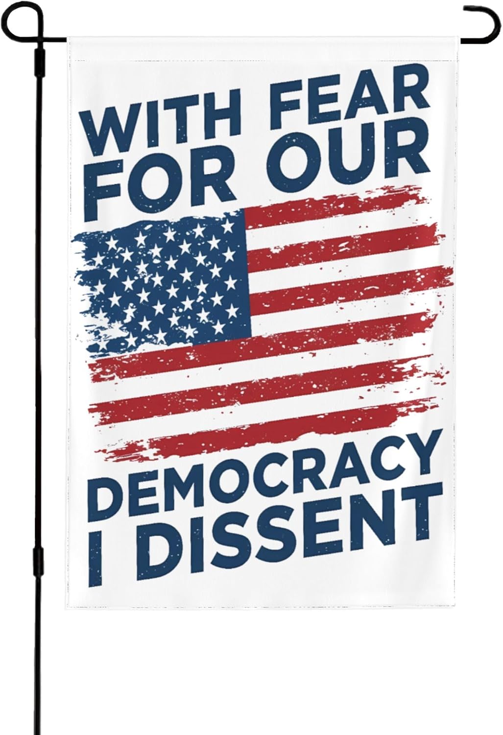 Amazon.com : 12.5"x18" with Fear for Our Democracy I Dissent Flag ...