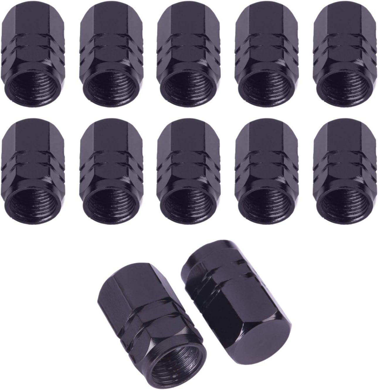 Amazon.com: BEADNOVA Valve Stem Caps Aluminum Chrome Caps for Tires ...