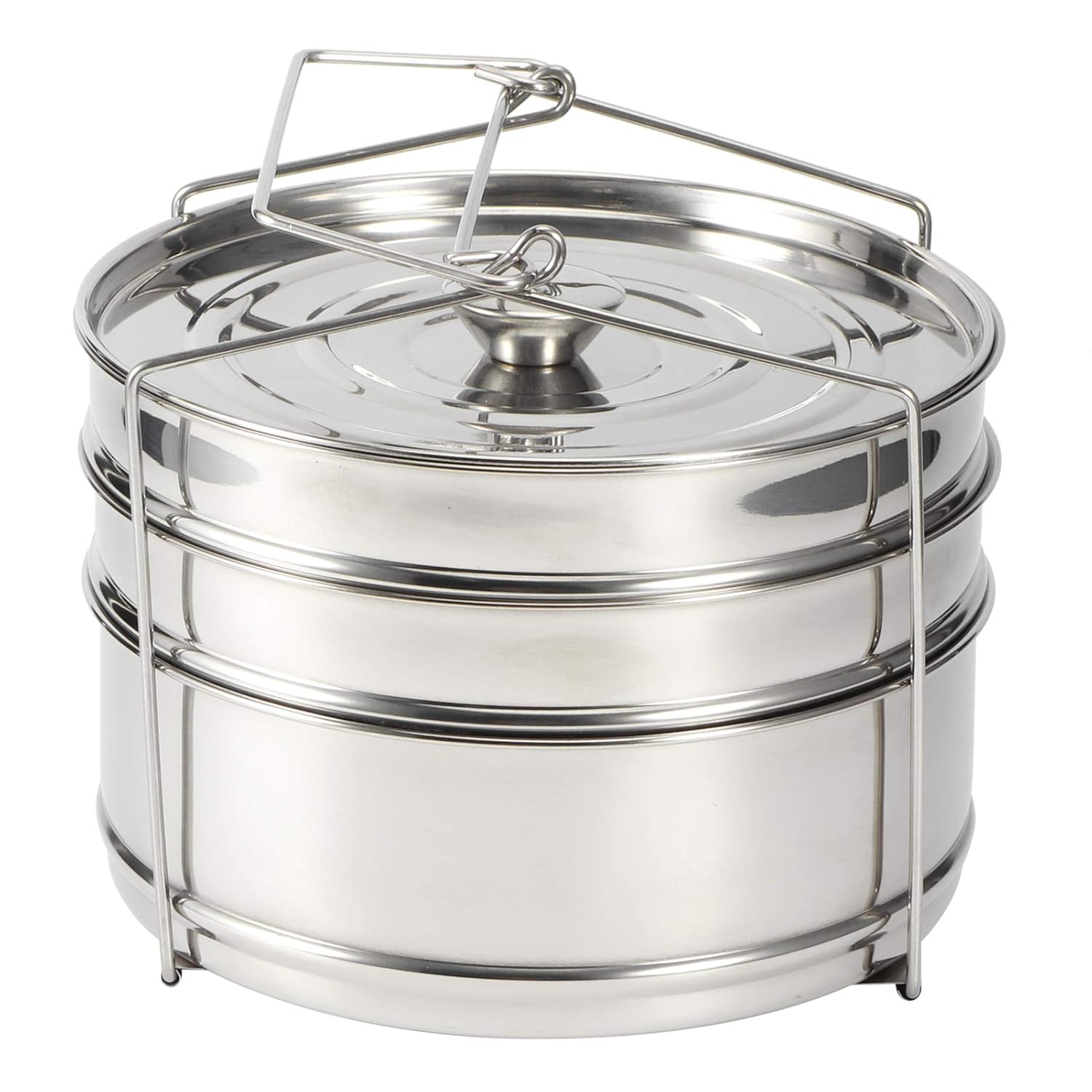 Stackable Steamer Insert Pans, 3 Tier Stainless Steel Food Steamer with ...