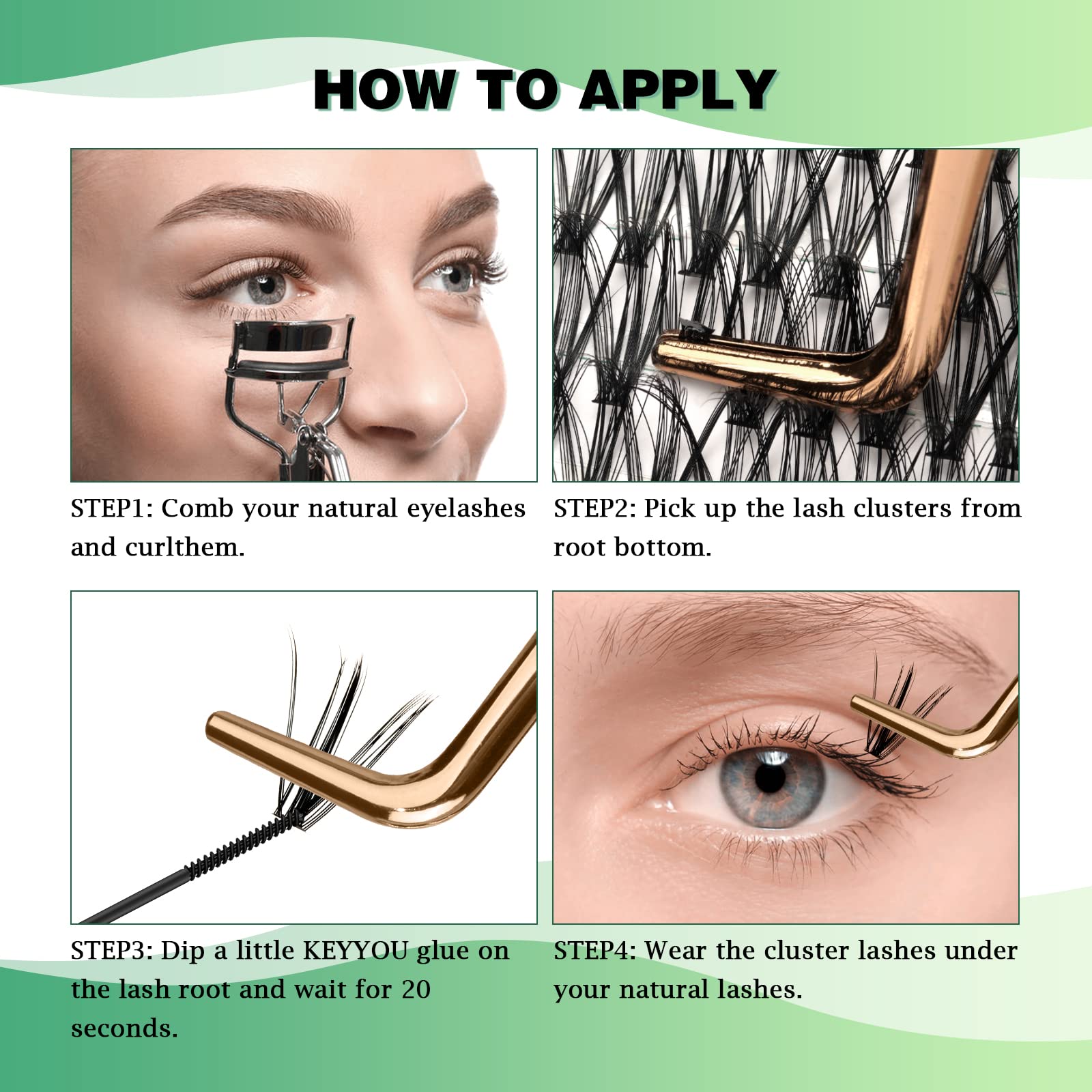 KEYYOU Cluster Lash Remover - Quick Removal DIY Lashes in 30 Seconds ...