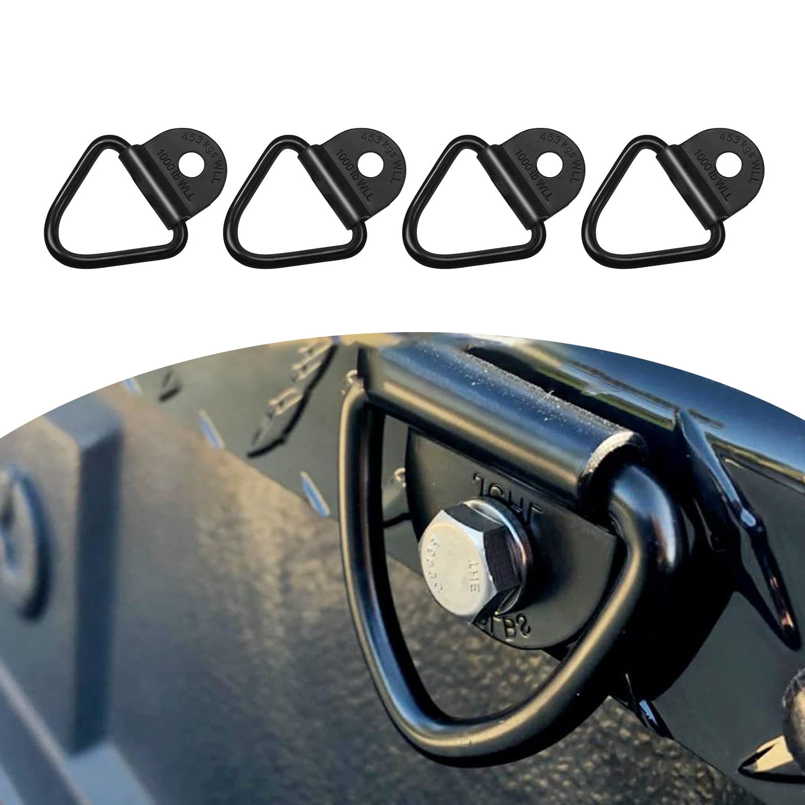 Amazon.com: ZKFAR 4 PCS Car V Ring Tie Down Anchor Replacements, 2.3In ...