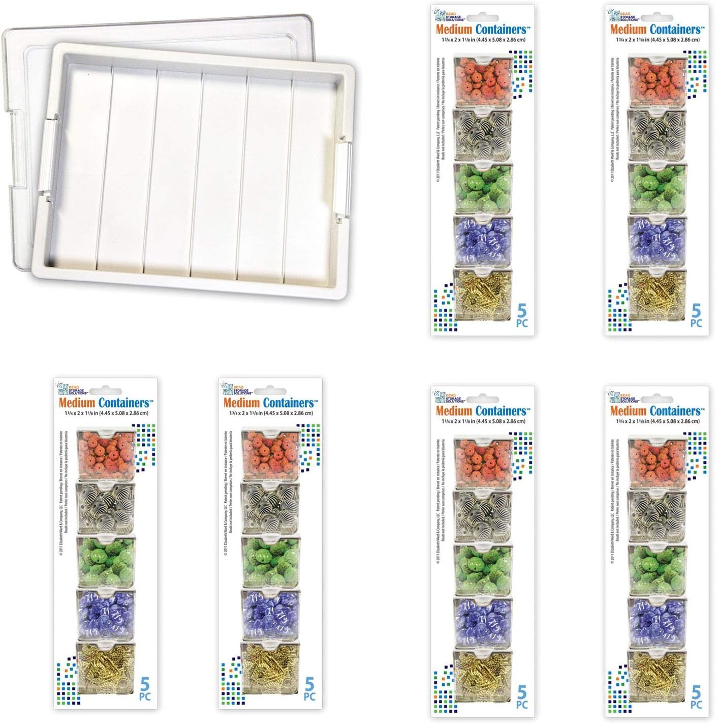 Amazon.com: Bead Storage Solutions Plastic Stackable Organizer Tray ...