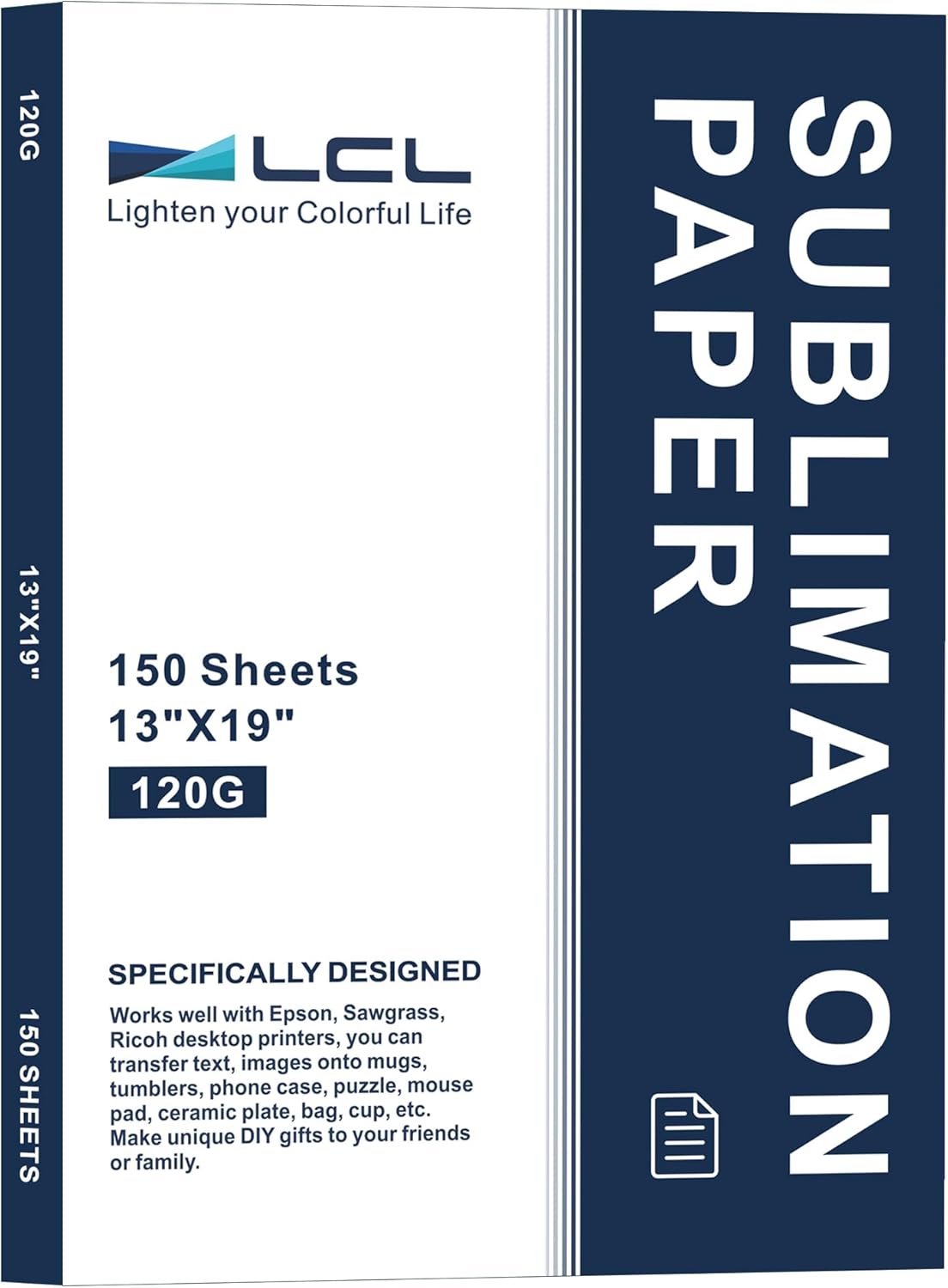 Amazon.com: LCL Sublimation Paper Heat Transfer 150 Sheets 13 x 19 ...