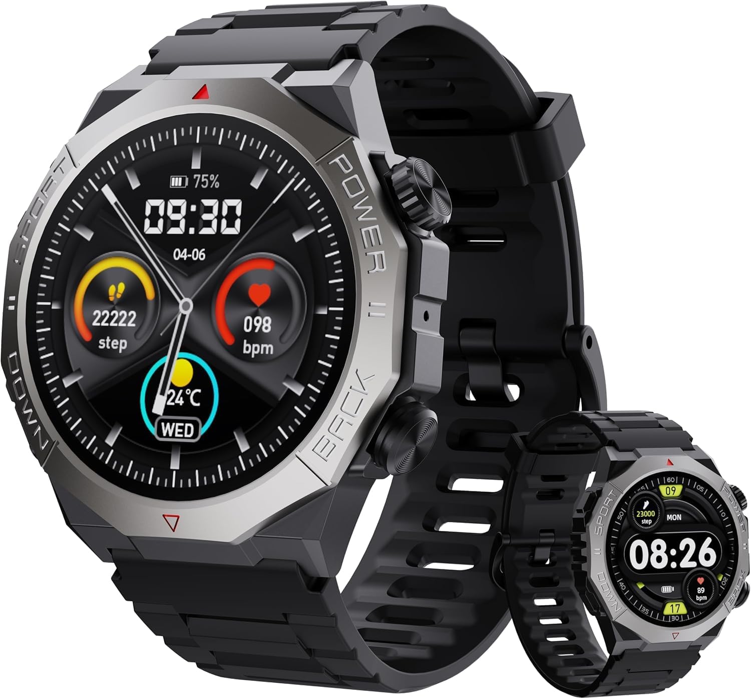 Amazon.com: Military Smart Watches for Men(Answer/Make Calls), 1.39 ...