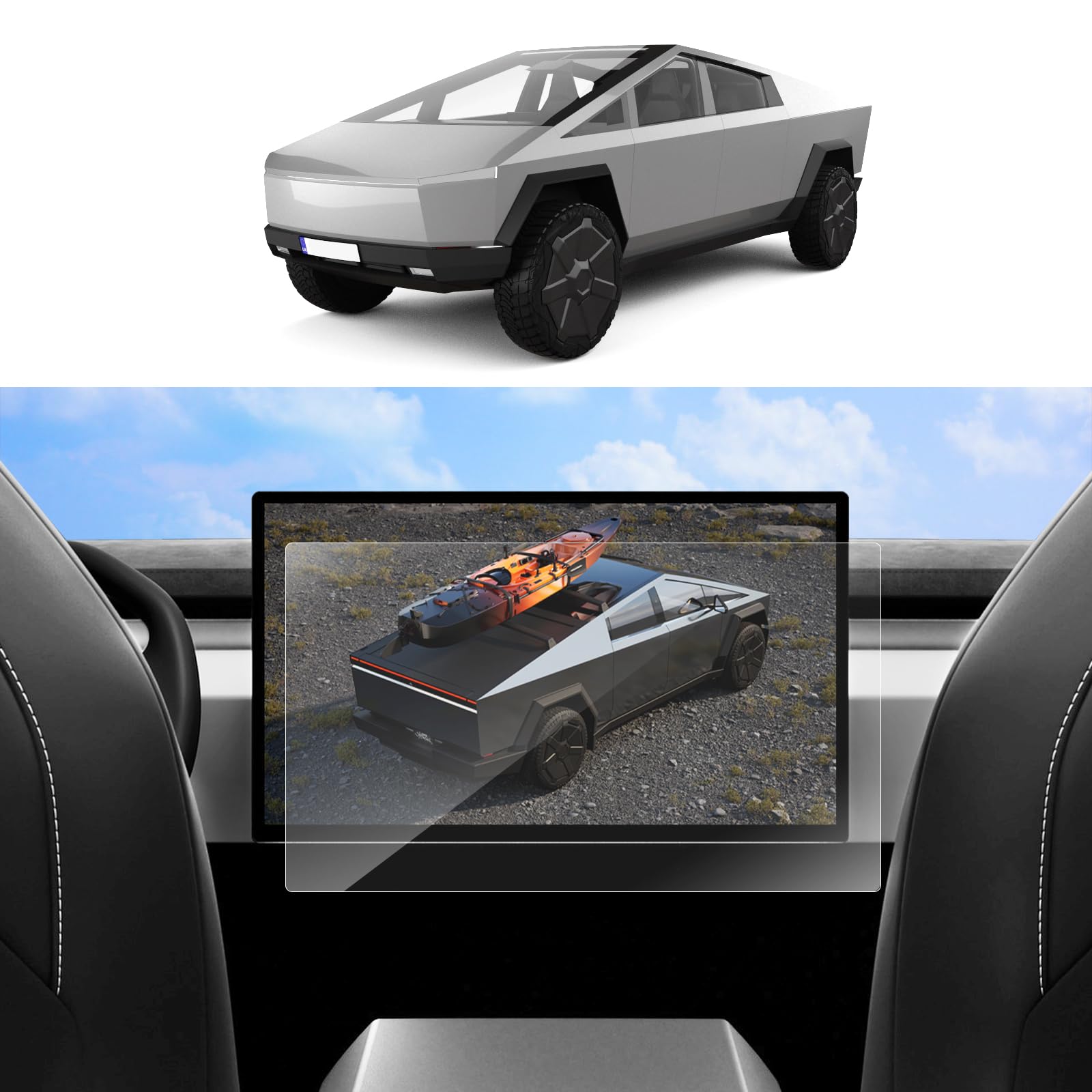 Buy SKTU for 2024 Tesla Cybertruck Screen Protector 18.5 Inch for 2024 ...