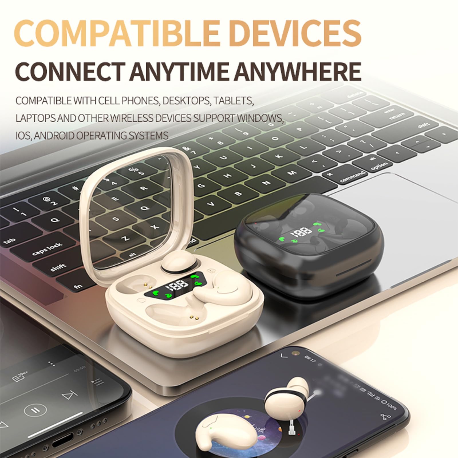 Snapklik.com : Xmenha Flat Sleep Mini Invisible Small Tiny Earbuds ...