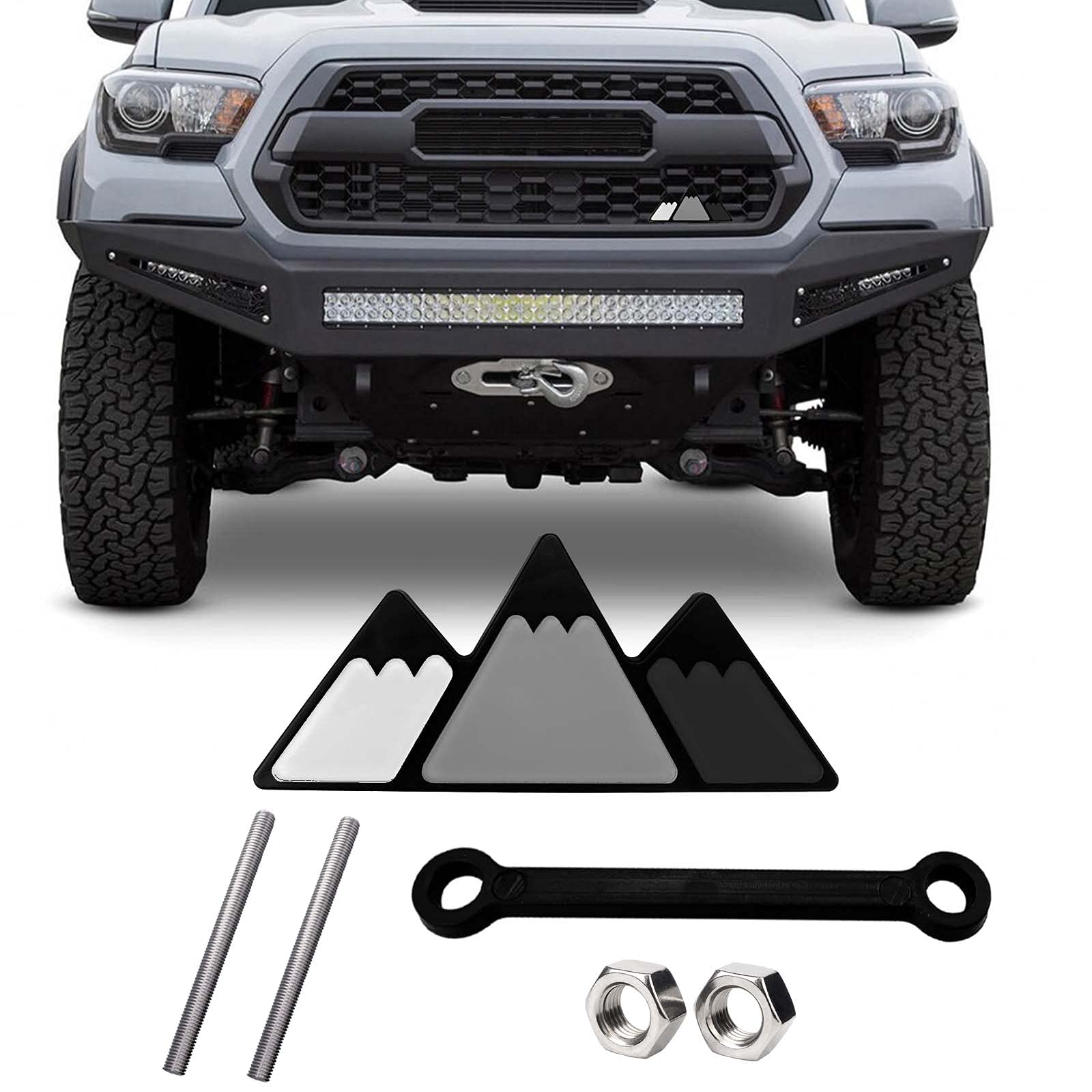 Snapklik.com : JINGSEN Tri-color Grille Badge Logo Decoration ...