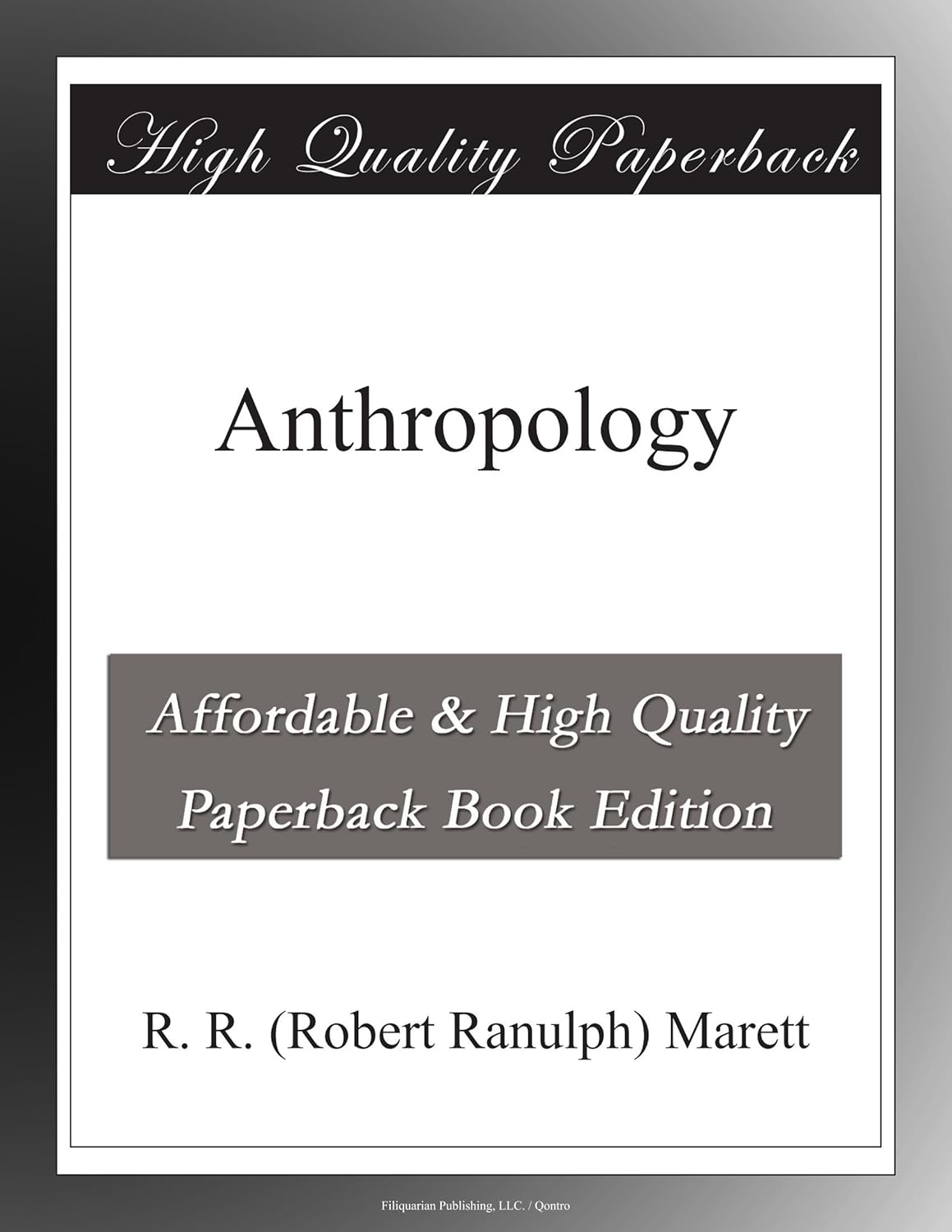 Anthropology: Marett, R. R. (Robert Ranulph): Amazon.com: Books