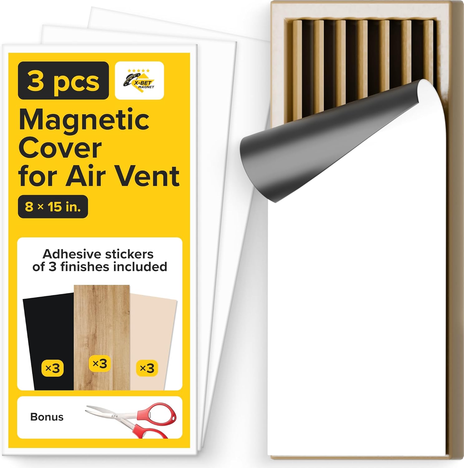 X-bet MAGNET Pack of 3 Magnetic Air Vent Cover - AC Vent Cover ...