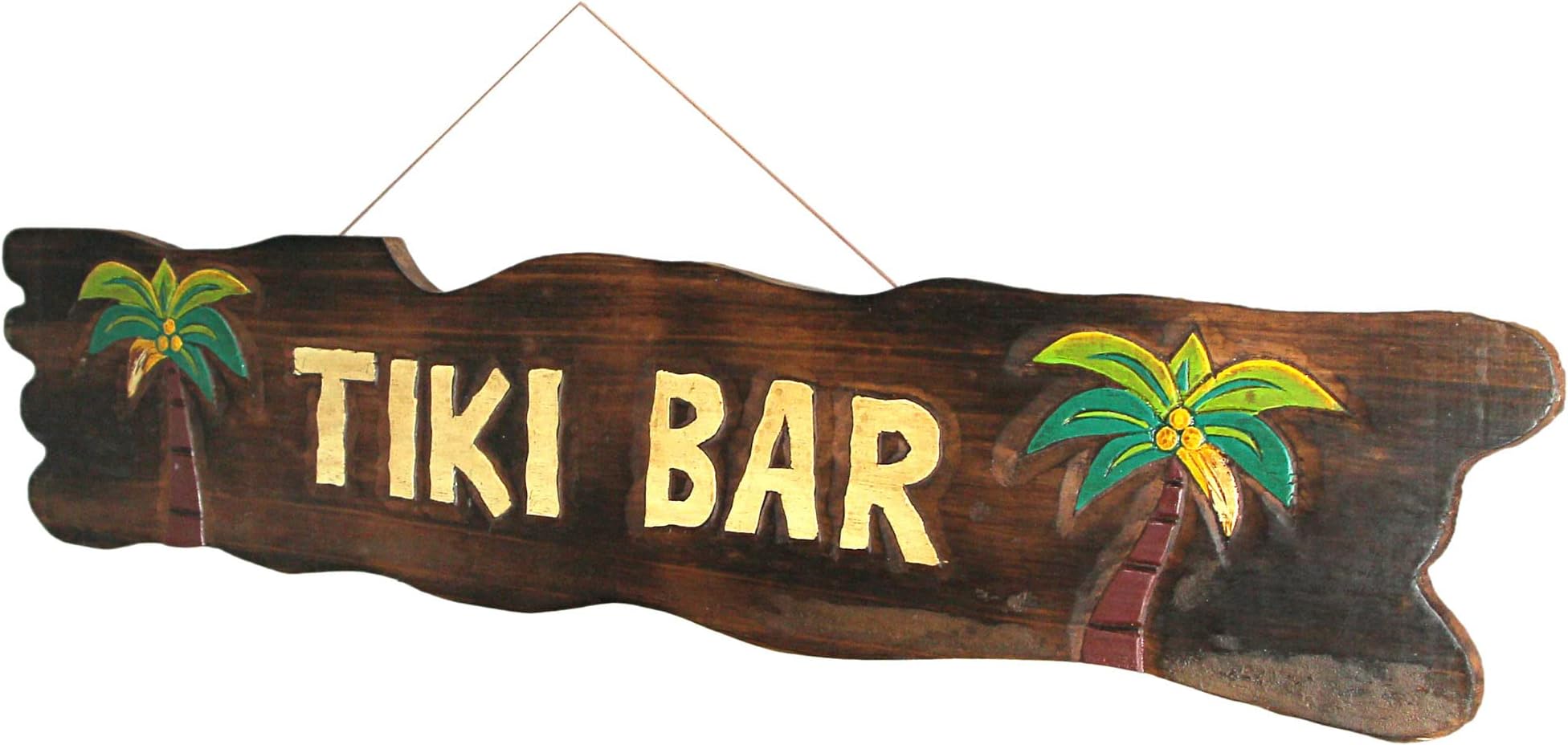 Amazon.com: 39-Inch Long Hand-Carved and Hand-Painted Wooden Tiki Bar ...
