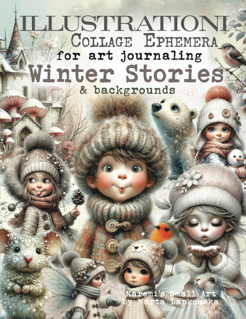 ILLUSTRATIONI Collage Ephemera for art journaling WINTER STORIES ...