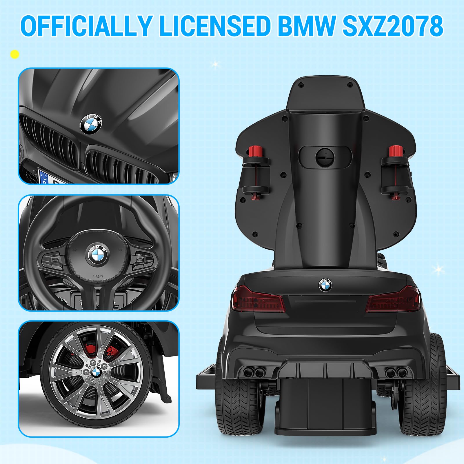 Push Cars for Toddlers 1-3 Boys Girls?4-in-1 Ride On Cars Licensed BMW ...